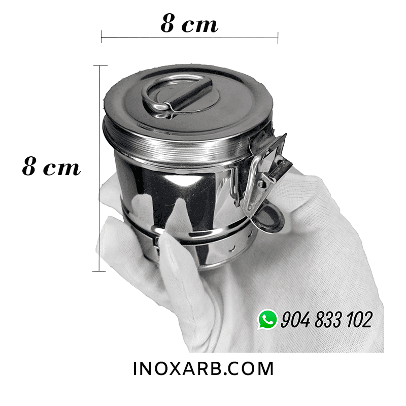 Tambor 8x8cm en Acero Inoxidable - Inox Arb