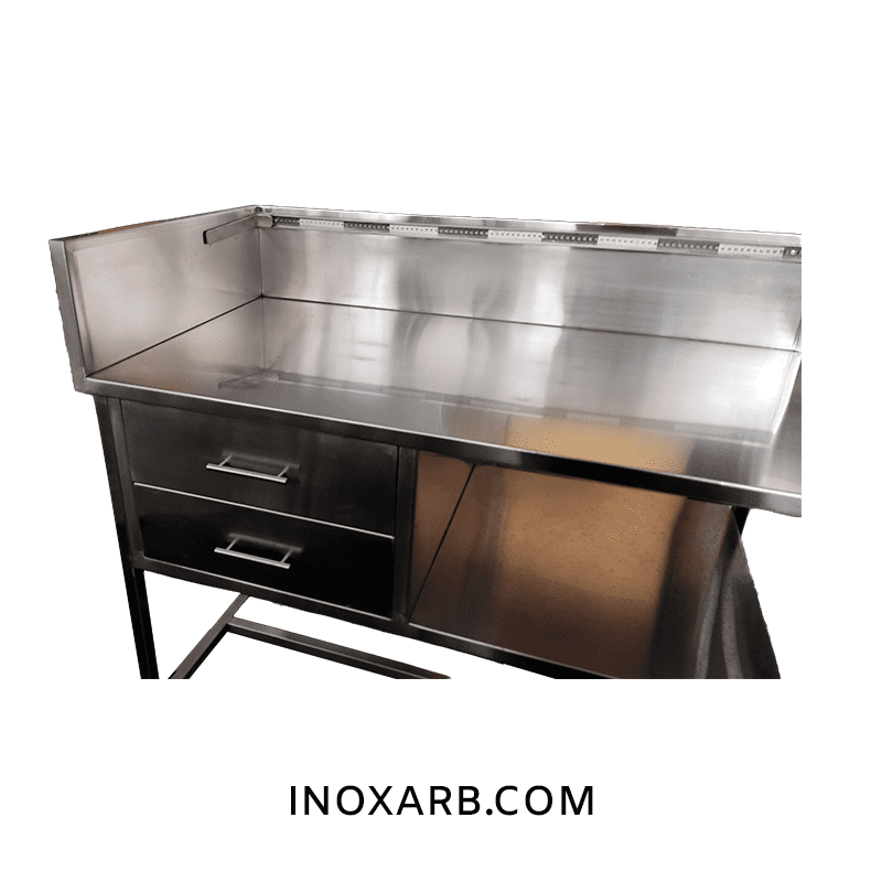 Mesa Pediatrica con Tallimetro - Inox Arb Mesa Pediatrica con Tallimetro - Inox Arb