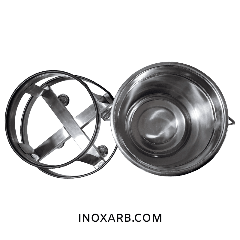 BALDE CON PORTABALDE DE 15 LITROS - Inox Arb